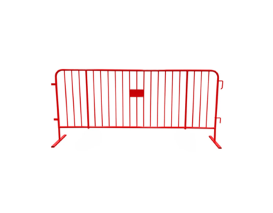 Red Economy Steel Barricade | Powder Coated | 8.5ft